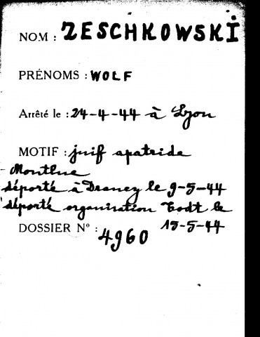 ZESCHKOWSKI Wolf (FranceArchives)