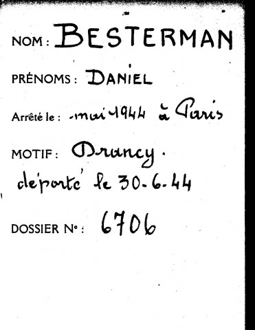 BESTERMAN Daniel (FranceArchives)