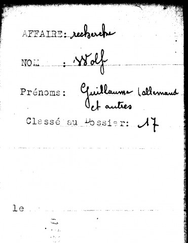 WOLF Guillaume (FranceArchives)