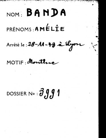 BANDA Amélie (FranceArchives)