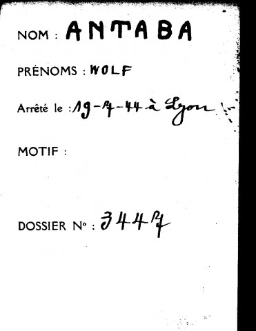 ANTABA Wolf (FranceArchives)