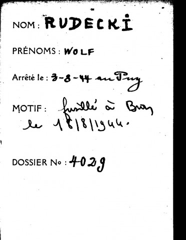 RUDECKI Wolf (FranceArchives)
